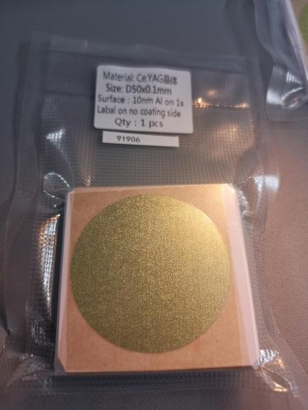 Ce:YAG Scintillator Case (1) -- φ50*0.1mm/φ30*0.03mm _Manufacturers ...